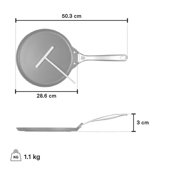 Toughened Nonstick Pro Crepe Pan | Le Creuset