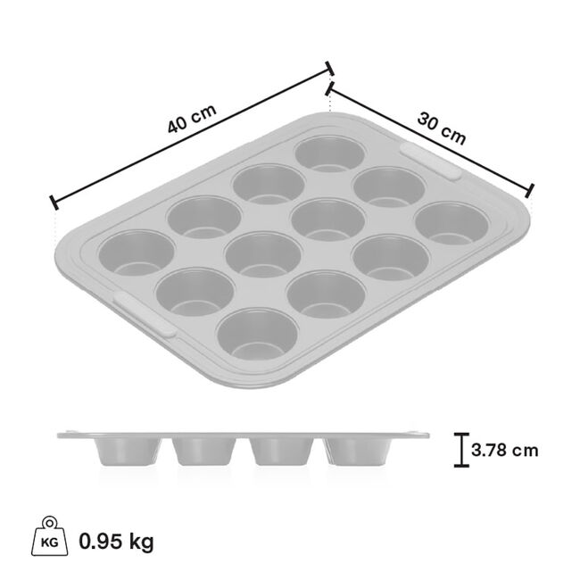Heavy Gauge Metal 12-Cup Muffin Tray | Le Creuset