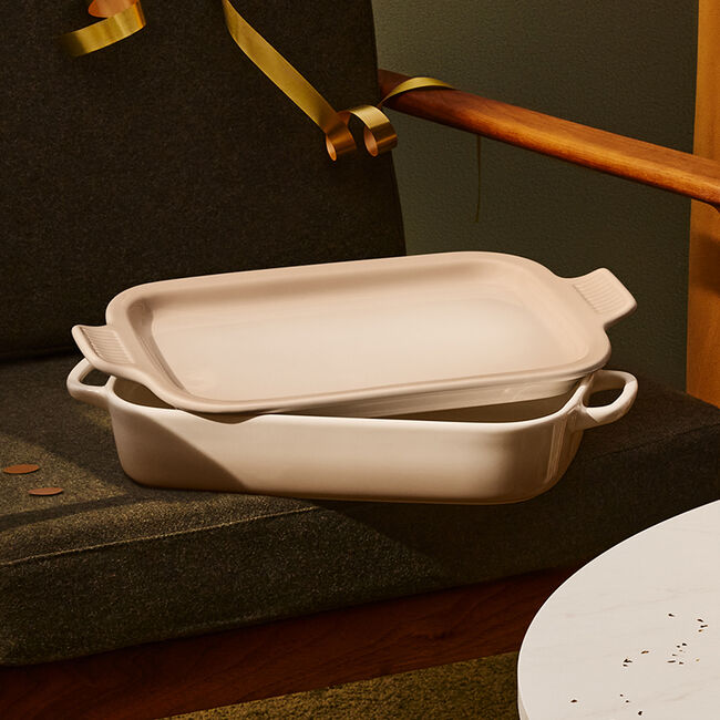 Rectangular Shallow Dish with Platter Lid | Le Creuset