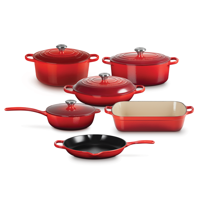 10-Piece Enamelled Cast Iron Set and Essentials | Le Creuset