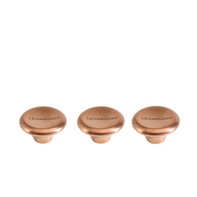 Set of 3 Large Copper Knobs - Cookware Knobs | Le Creuset