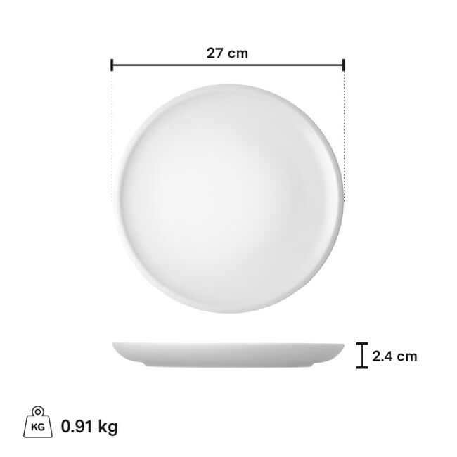 Set of 4 Minimalist Stoneware Dinner Plates | Le Creuset