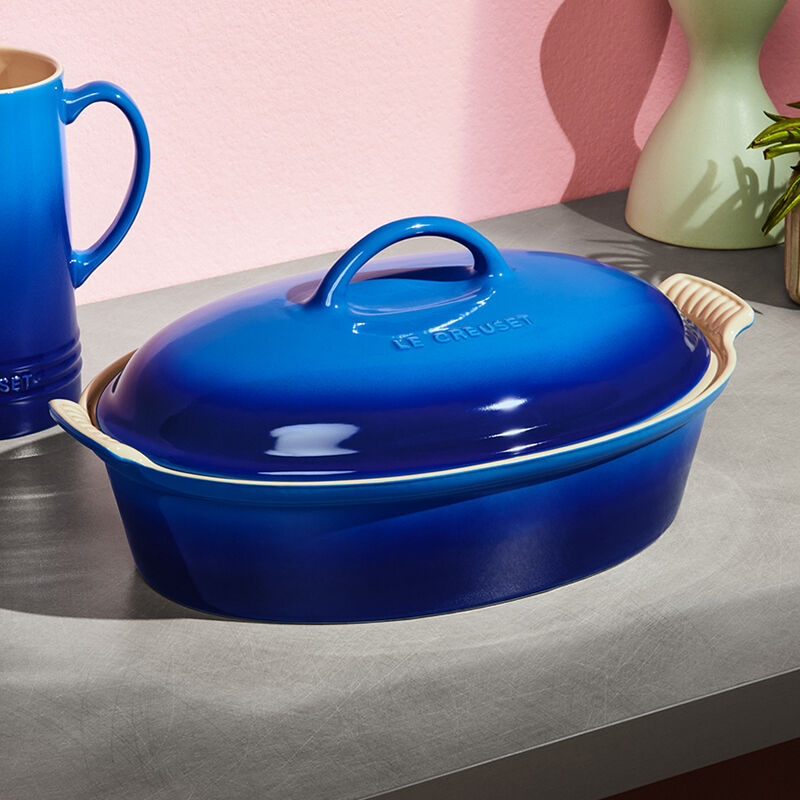 Stoneware Oval Casserole Dish with Lid | Le Creuset