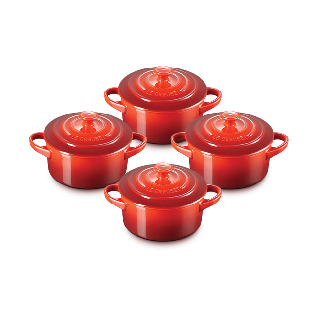 Mini Stoneware Round Cocotte Set of 4 | Le Creuset