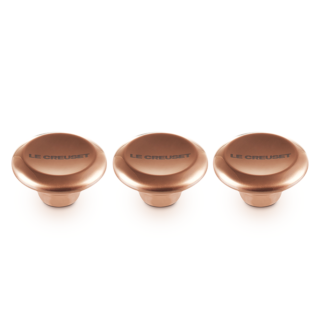 Set of 3 Large Copper Knobs - Cookware Knobs | Le Creuset