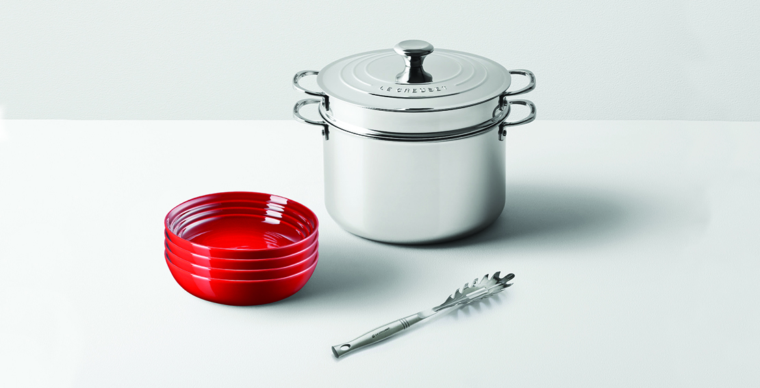 Minimalist Pasta Set - Stainless Steel Stockpot | Le Creuset | Le ...