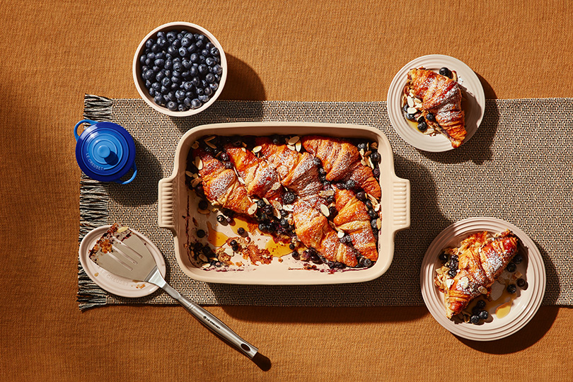 Blueberry and Almond Croissants Bake - Recipe | Le Creuset