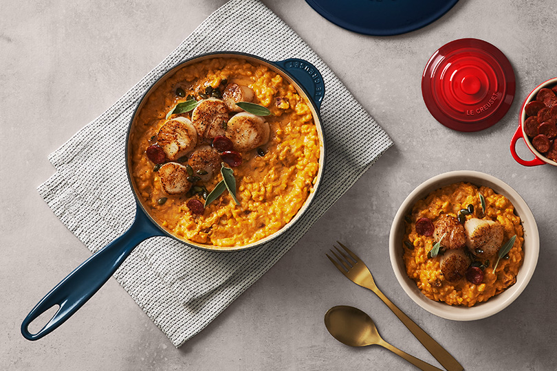 Scallop, Pumpkin and Sage Risotto | Le Creuset
