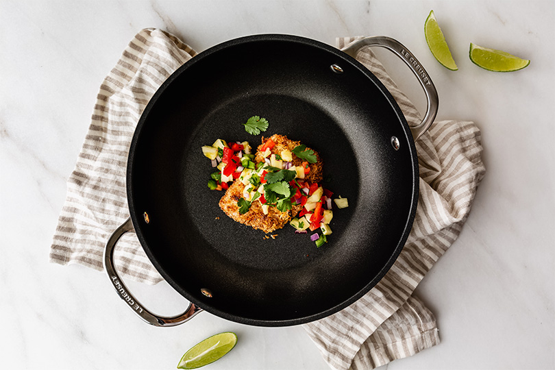 Walnut-Crusted Mahi Mahi With Pineapple Salsa | Le Creuset